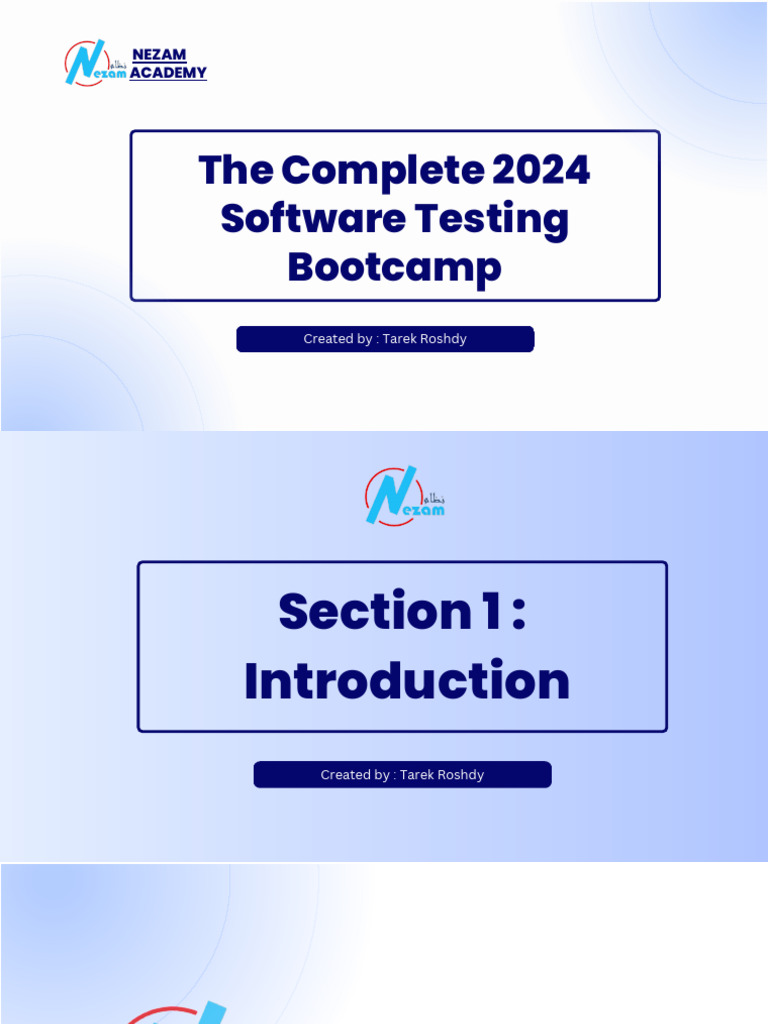 Testing Bootcamp Slides Part 1 | PDF