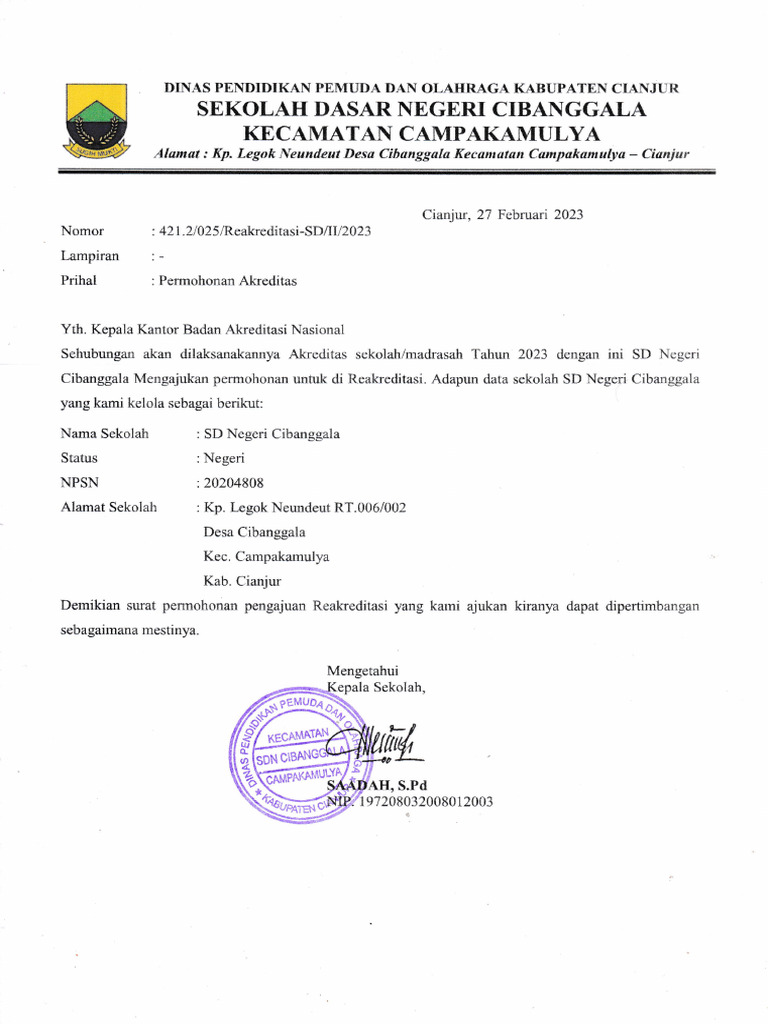 Contoh SURAT AJUAN | PDF