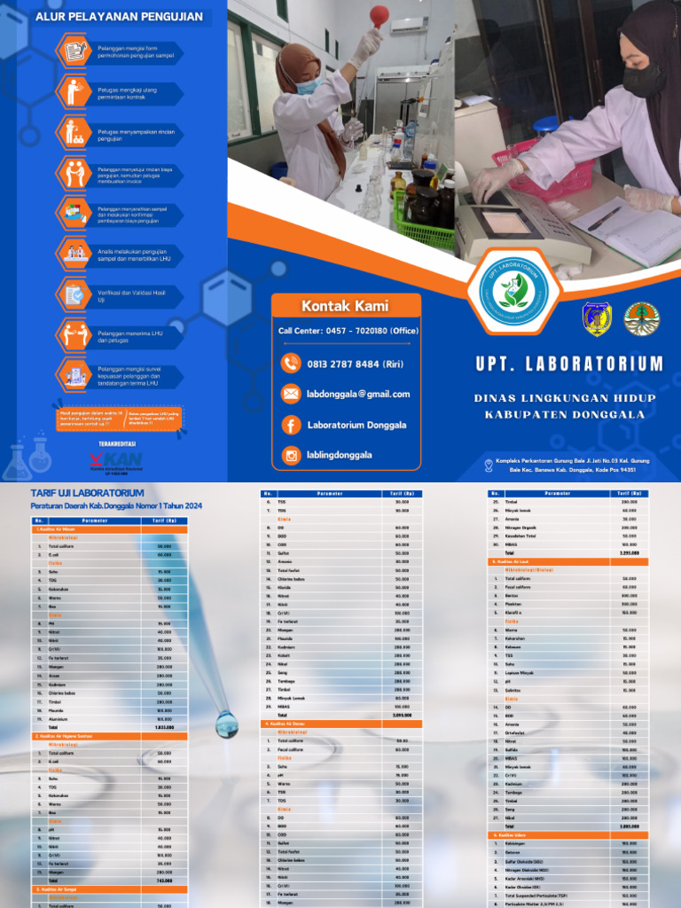 Brosur Tarif Uji Lab | PDF