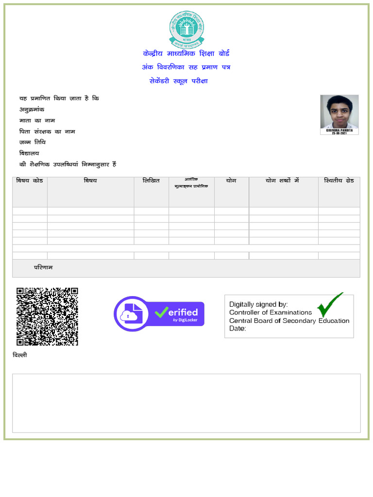Marksheet | PDF