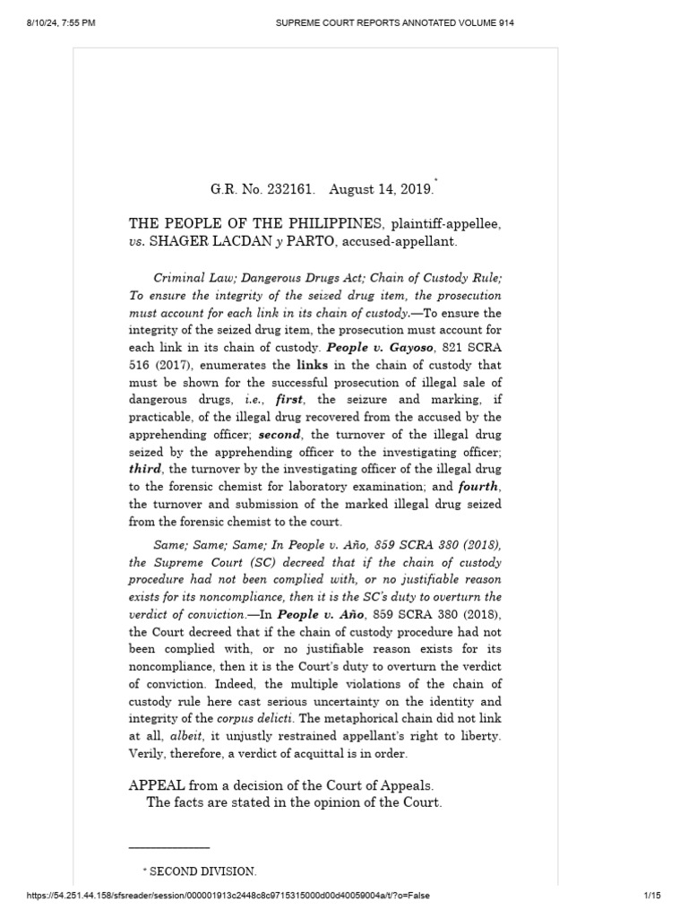 People Vs Lacdan 2019 | PDF | Appeal | Prosecutor