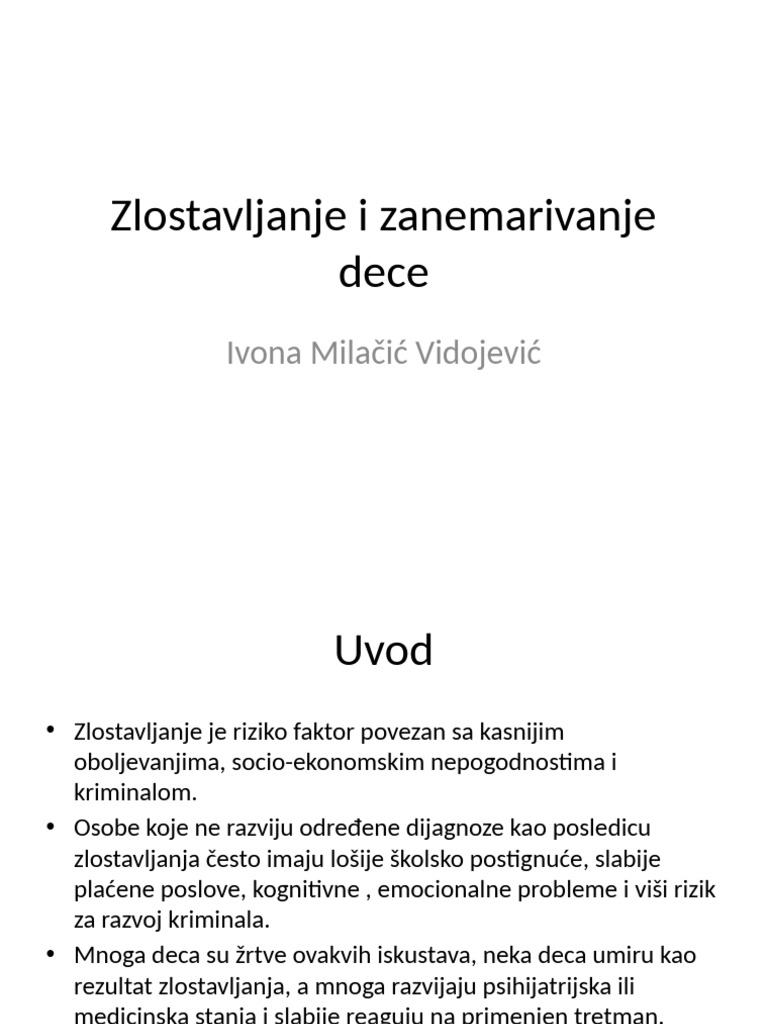 13.rizici U Interpersonalnom Kontekstu Zlostavljanja I Zanemarivanje ...