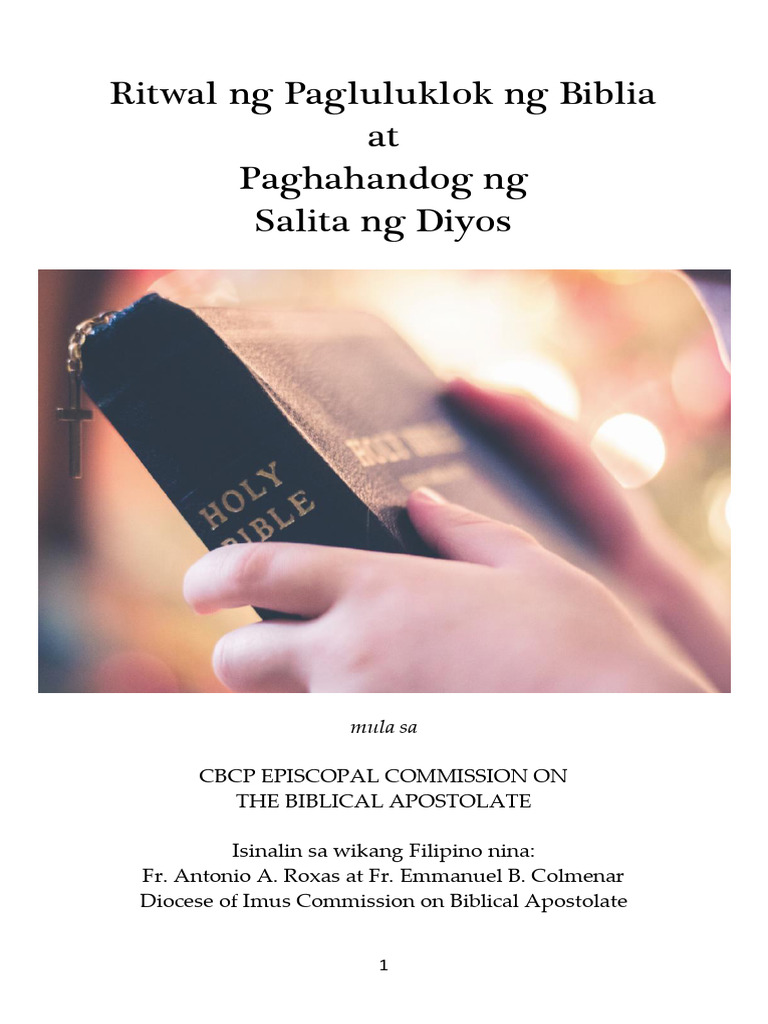 Booklet Format Ritwal NG Pagluluklok | PDF