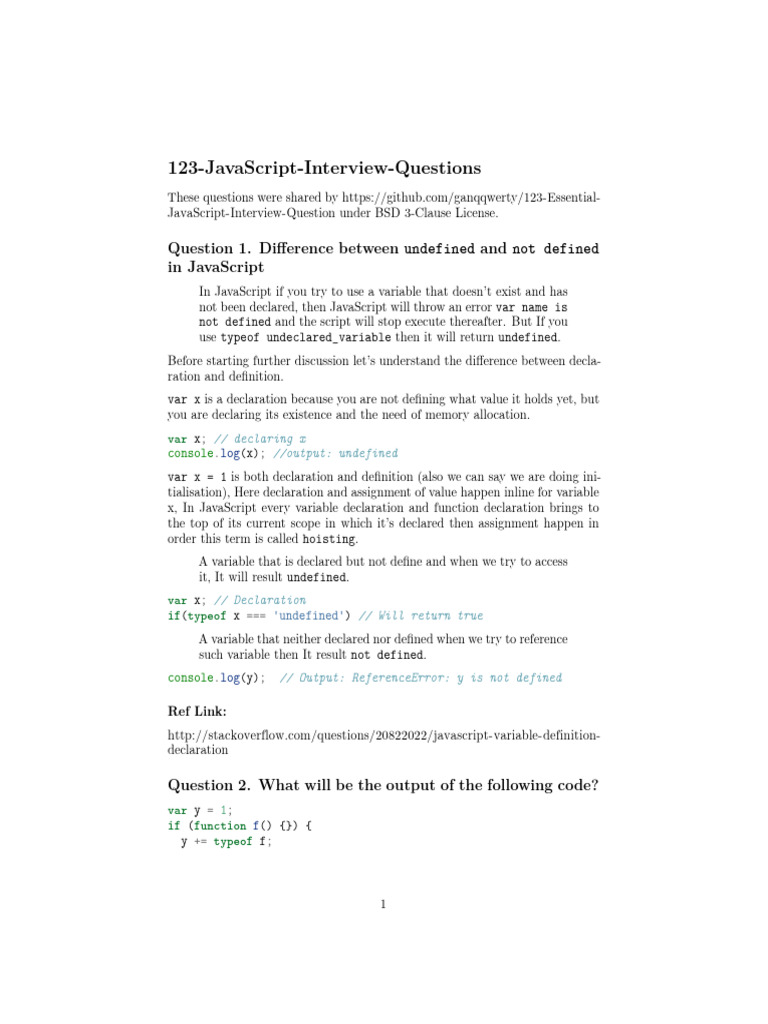 Interview Questions | PDF