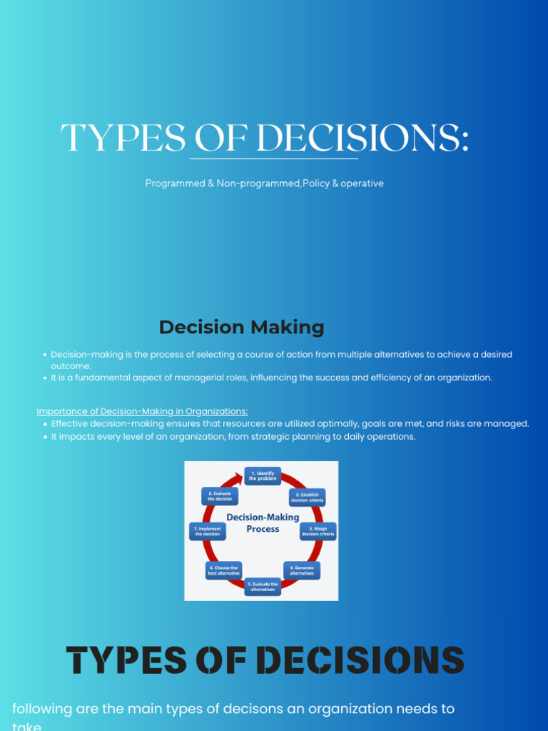 Types of Decision | PDF