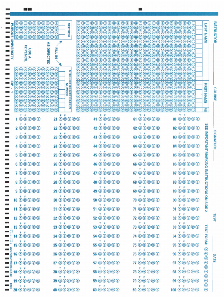 Scantron | PDF