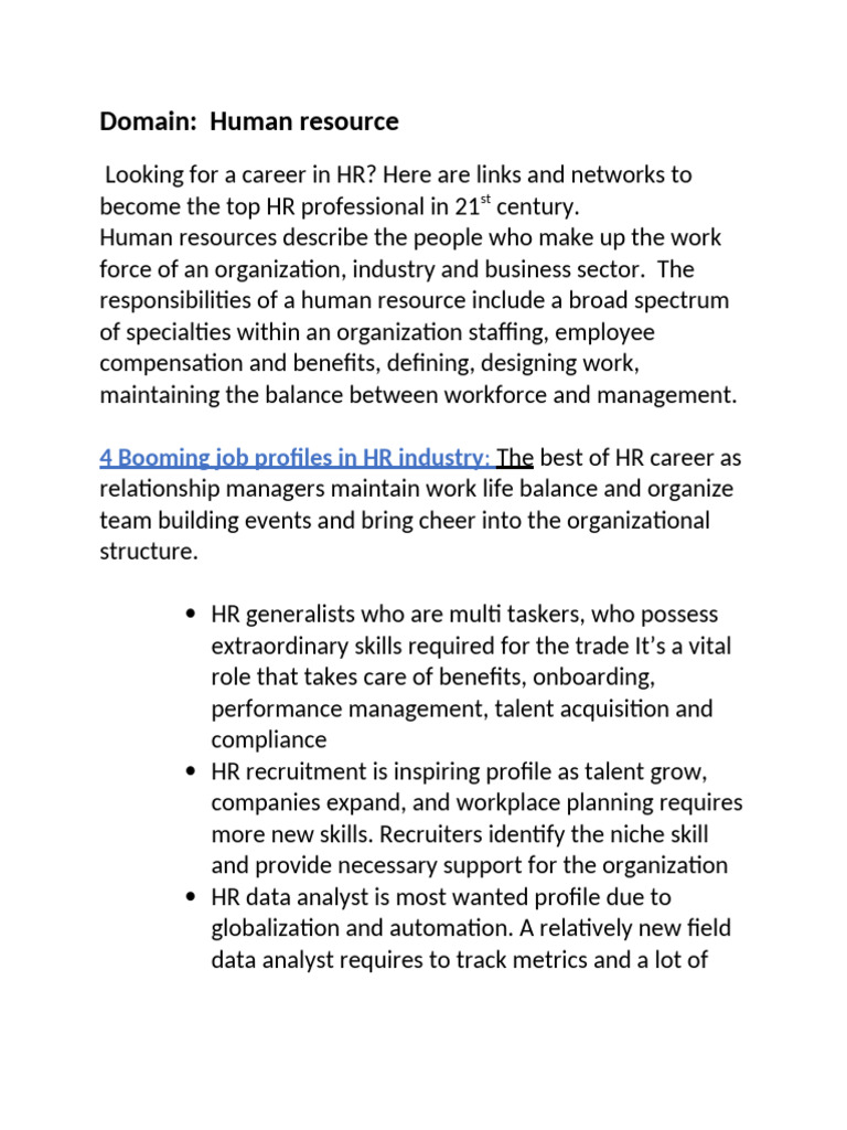 Domain | PDF | Human Resource Management | Business