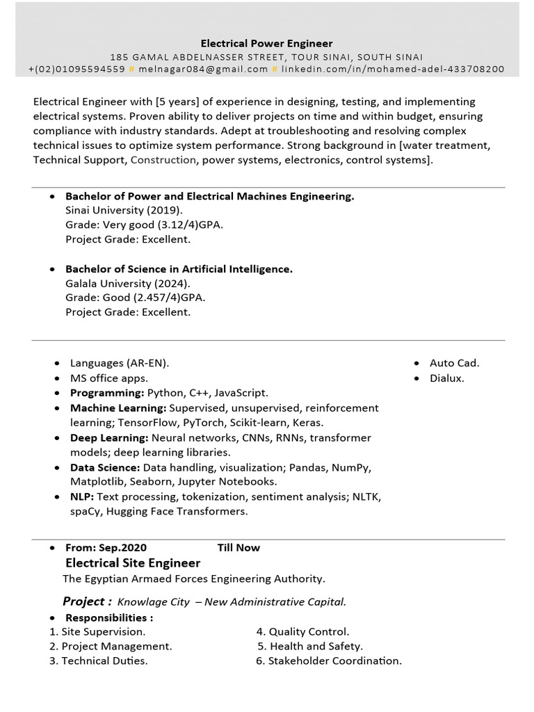 Mohamed Adel CV New | PDF