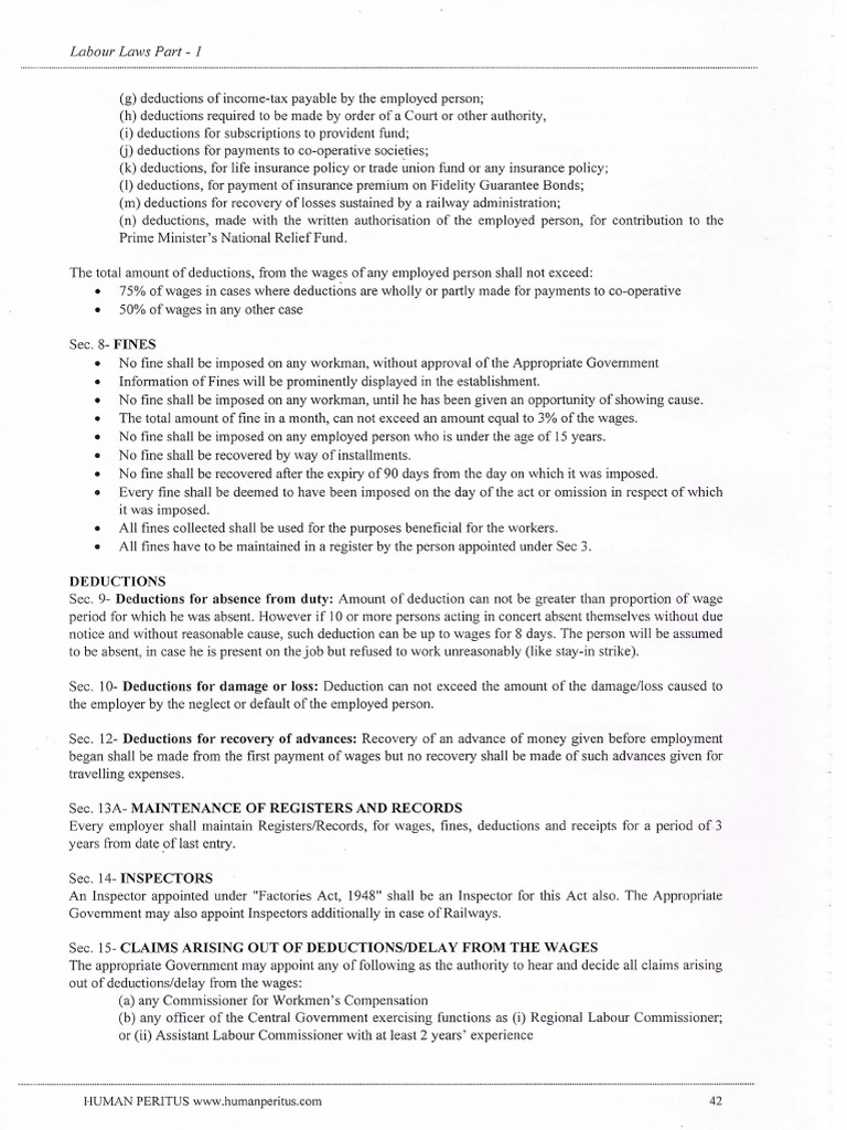 Understanding Labour Law Deductions | PDF | Tax Deduction | Insurance