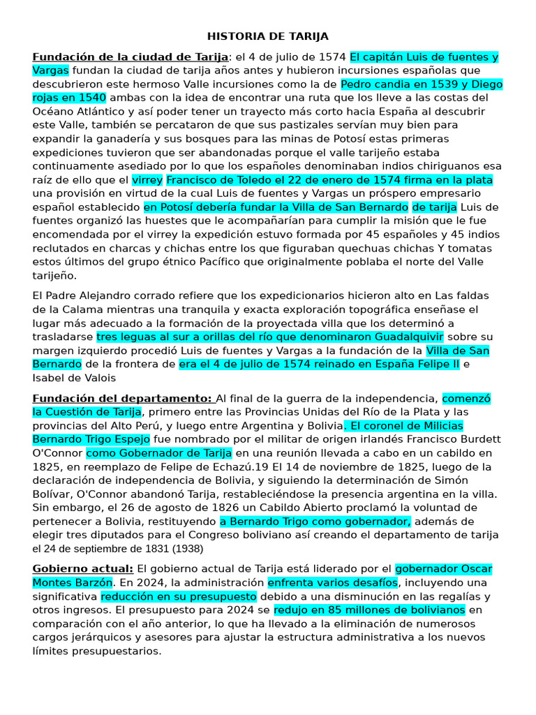 Tarija Informe | PDF