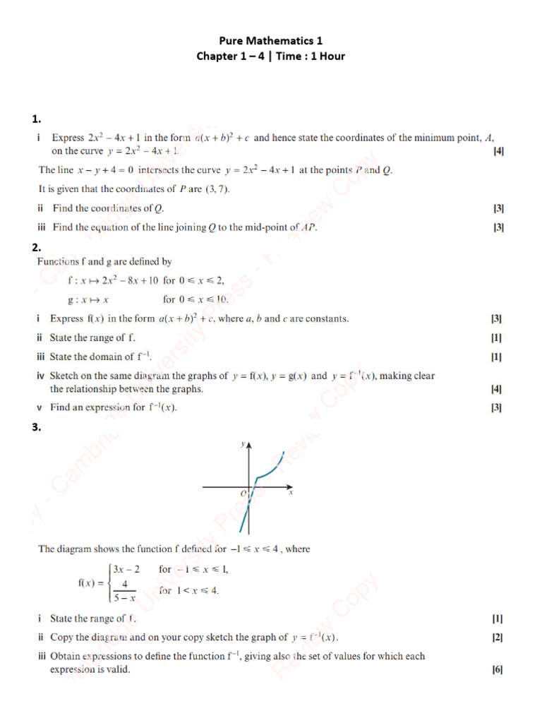 P1 Cpahter 1 - 4 - QP | PDF