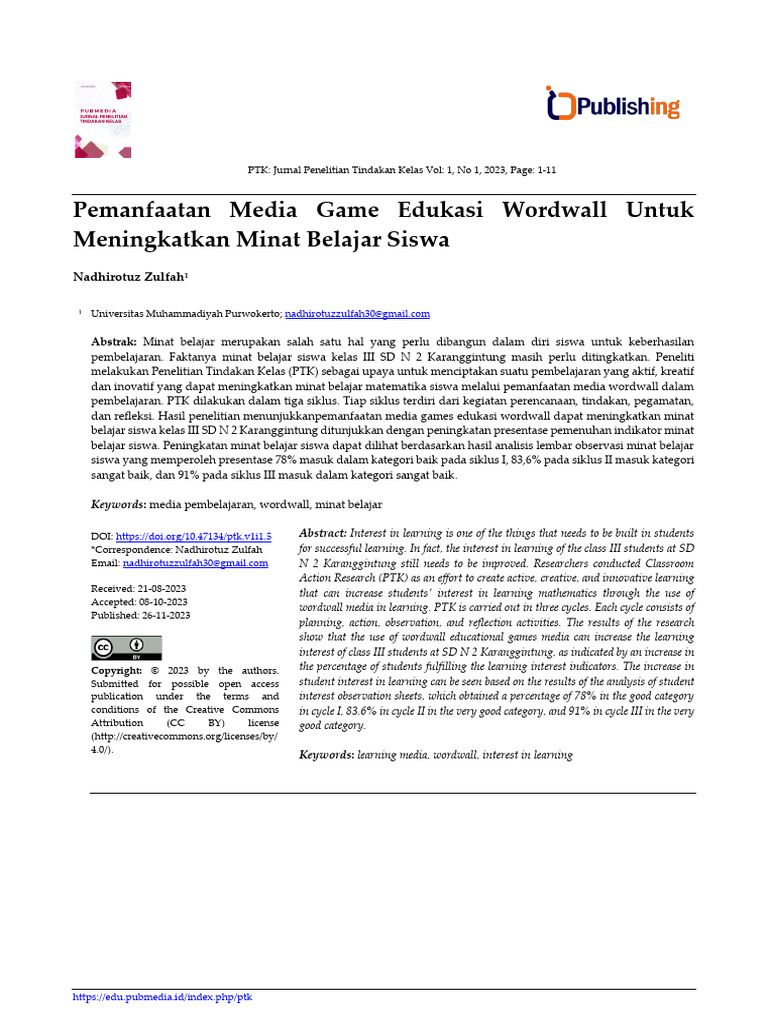 Zulfah ARTIKEL+PTK+ (PUBMEDIA) | PDF