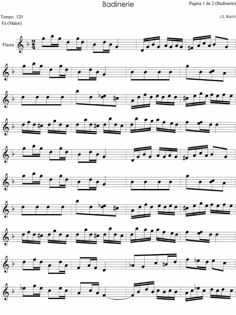 Badinerie (J. S. Bach) | PDF