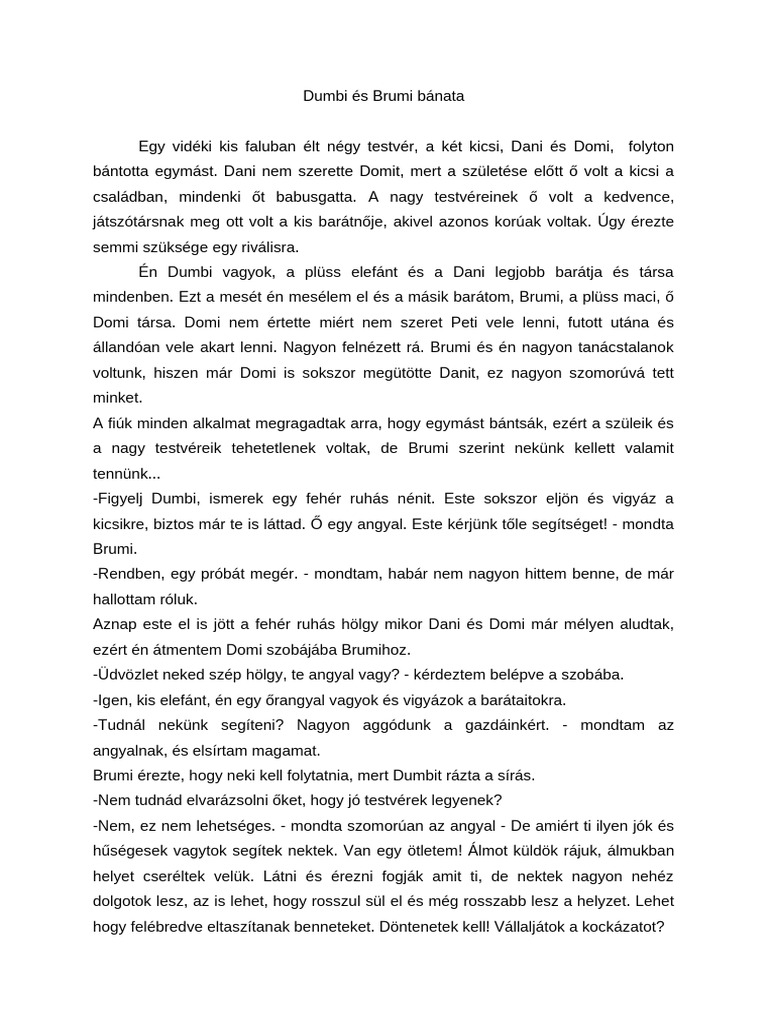 Dumbi És Brumi Bánata | PDF