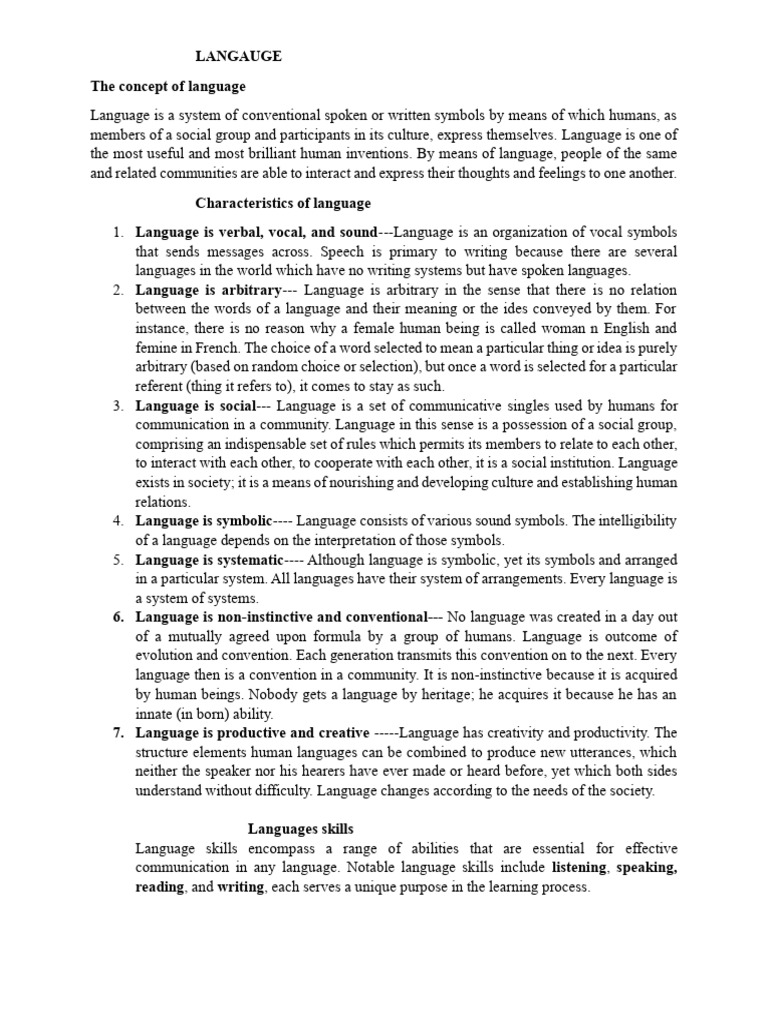 GNS 101 Langauge - 093818 | PDF