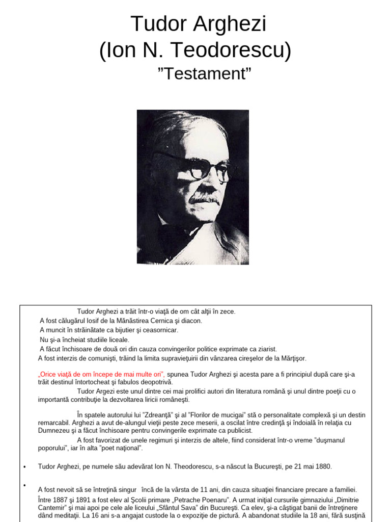 Tudor Arghezi 2 | PDF