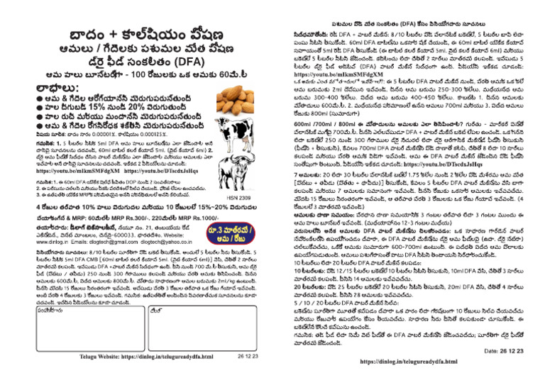Telugu Ready DFA CMB Leaflet B&W A4 261223 For Print | PDF