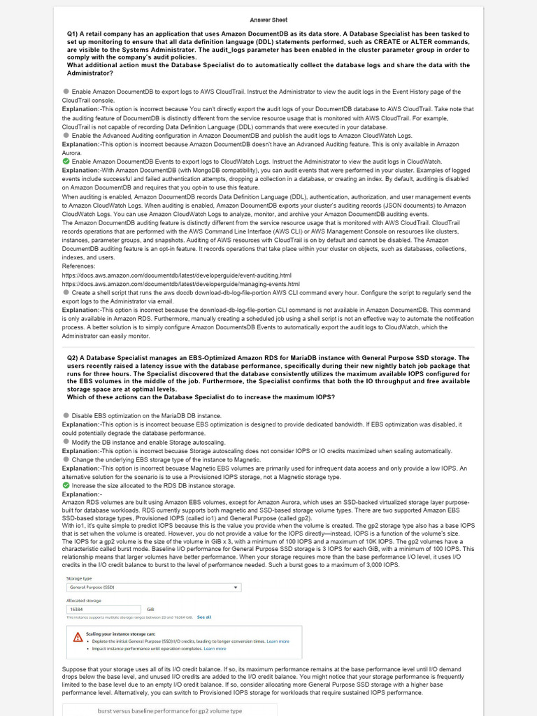 Amazon DocumentDB and RDS Optimization Guide | PDF | Databases | Amazon Web Services