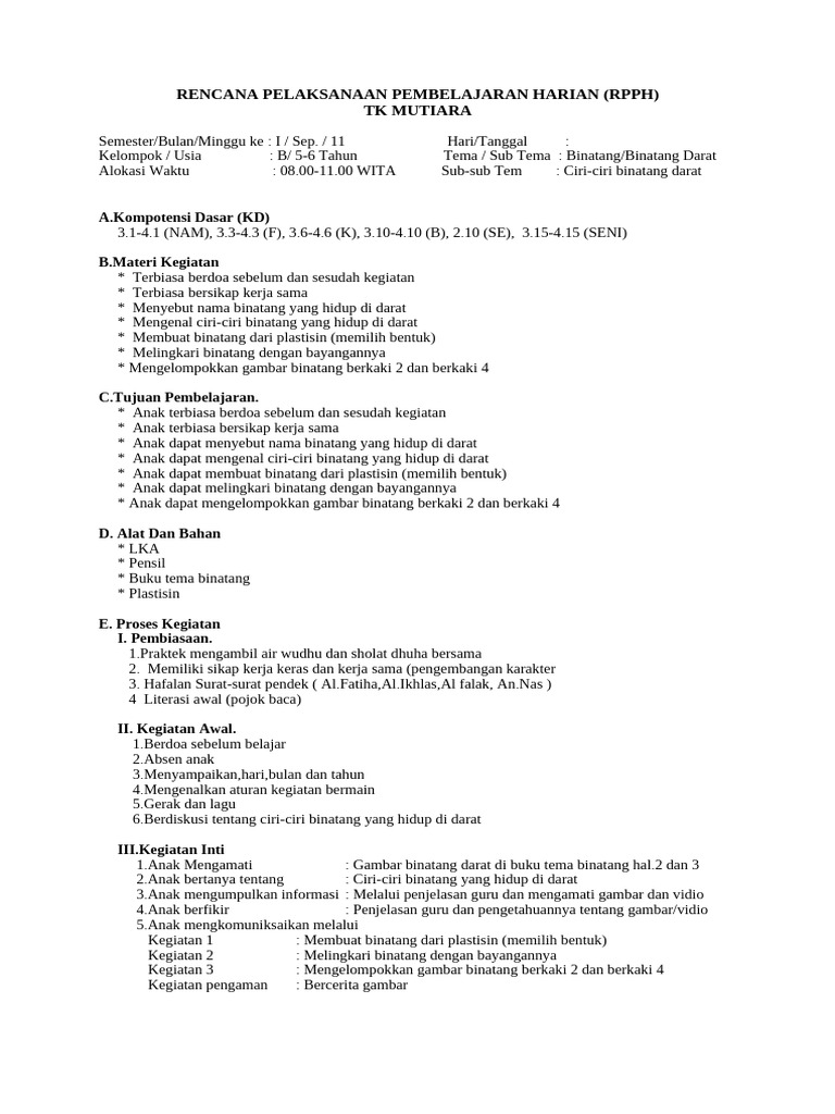 RPPH KEL.A MINGGU 11 | PDF