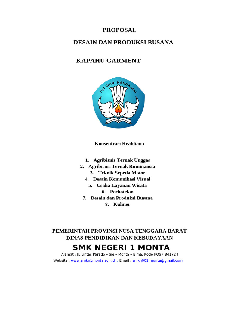 Proposal DPB Kapahu Garment | PDF