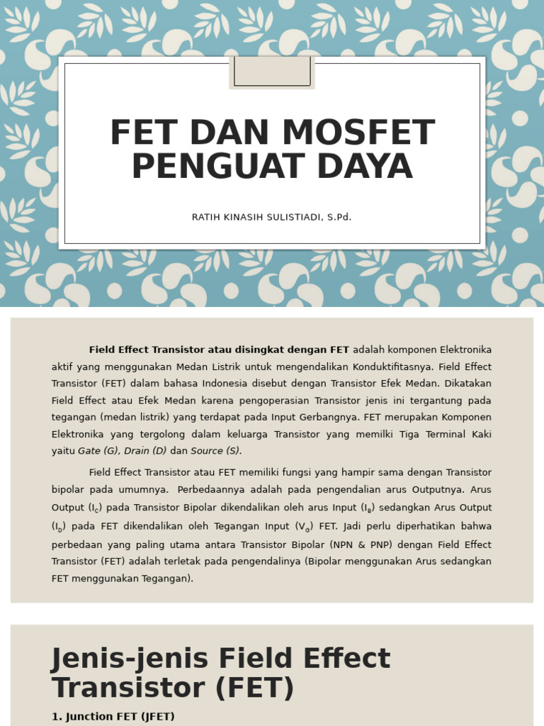Fet Dan Mosfet Penguat Daya 1 Pdf