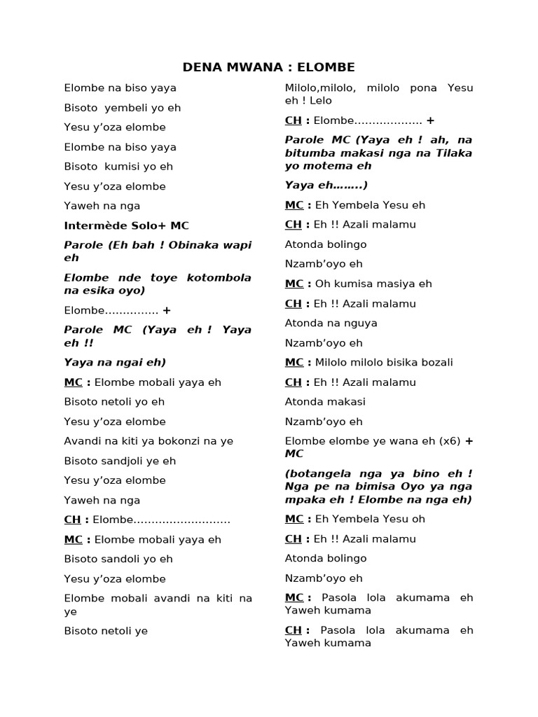 Dena Mwana | PDF