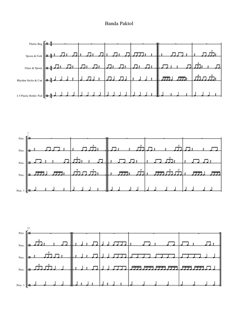 Banda Paktol Score and Parts | PDF