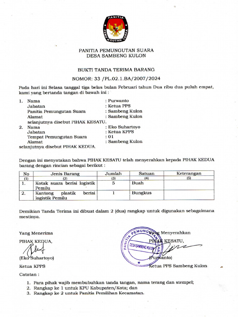 BTTB Distribusi TPS | PDF