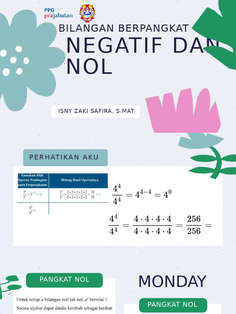 Bilangan Berpangkat Nol Dan Negatif | PDF