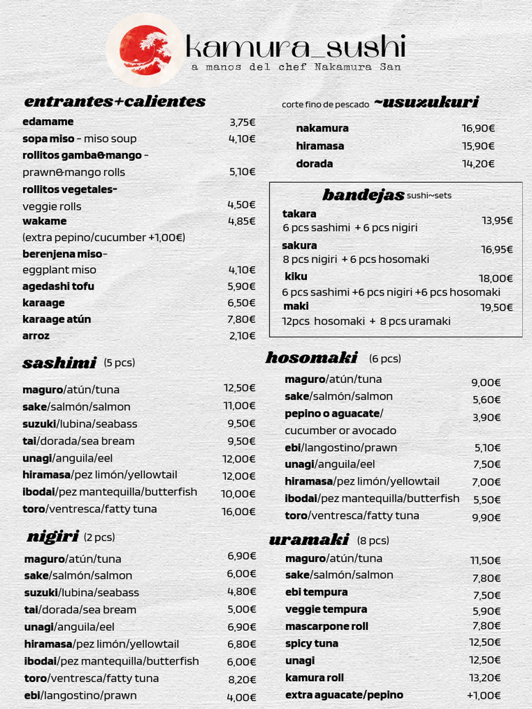 Kamura - Sushi ACTUALIZADA PDF | PDF