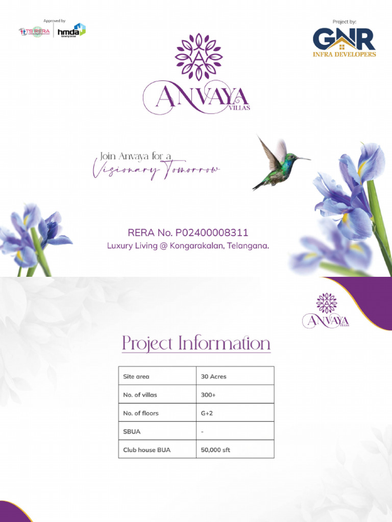 Anvaya Villas by GNR Infra Developers | PDF | Buildings And Structures