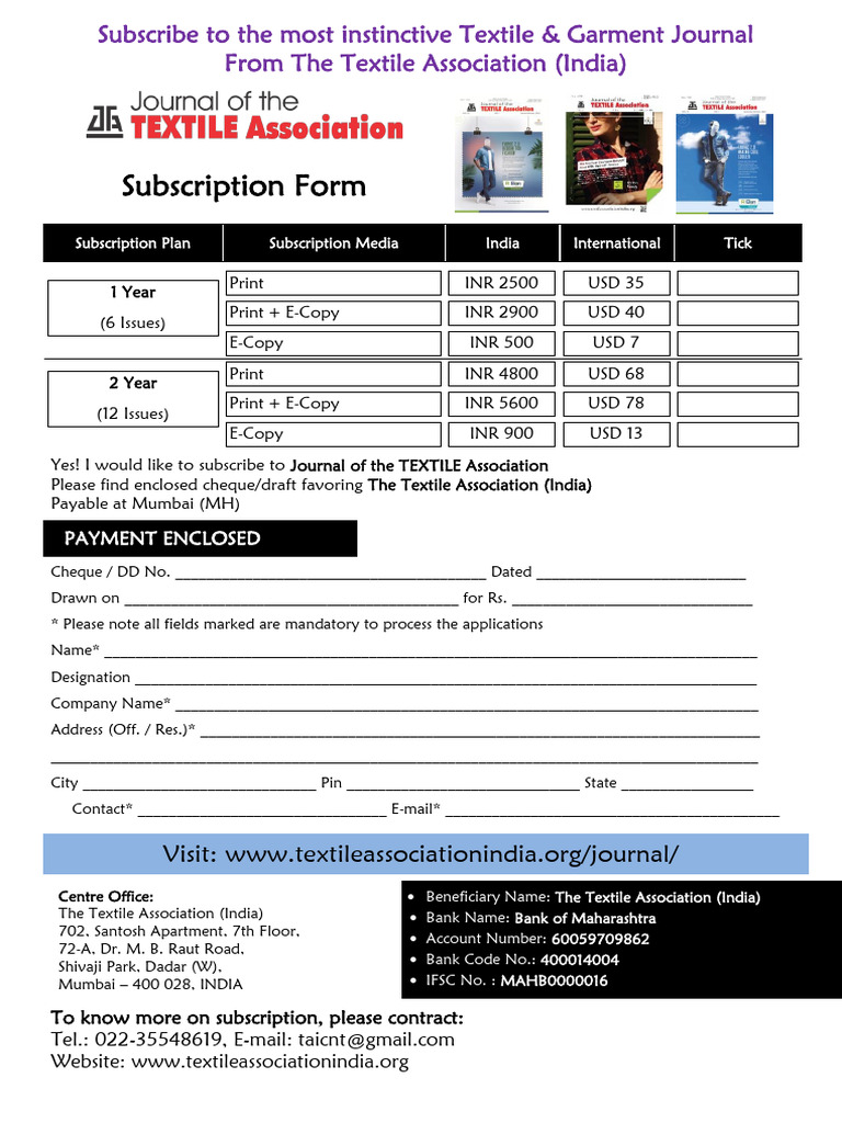 TAI Subscribe Form New 23 | PDF