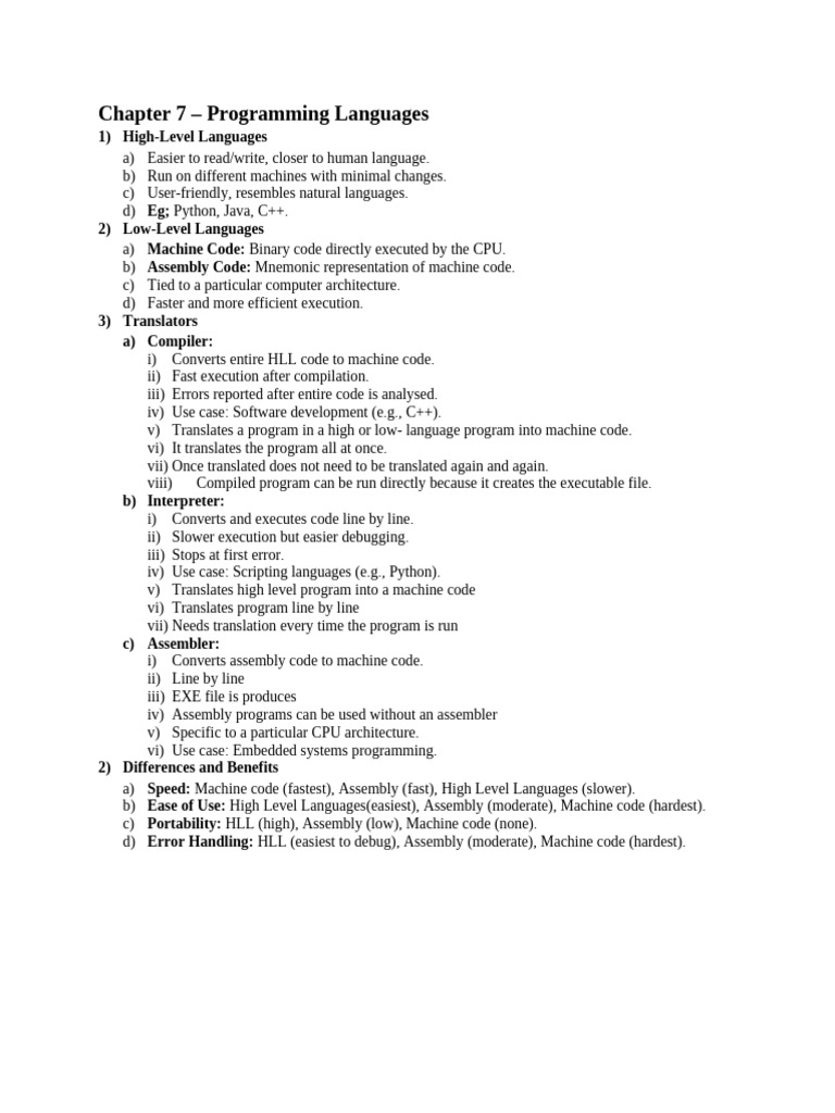 ICT Programming Languages Types | PDF ICT Programming Languages Types | PDF