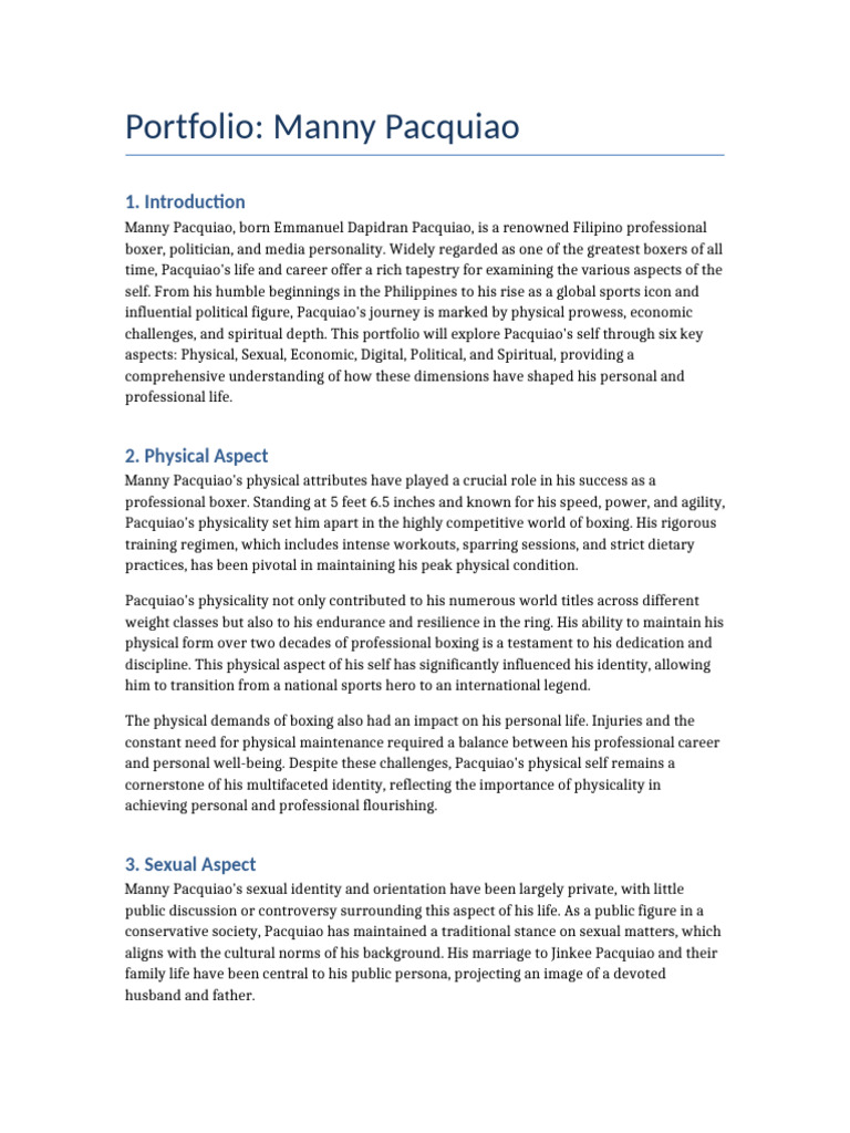 Manny Pacquiao Portfolio Complete | PDF