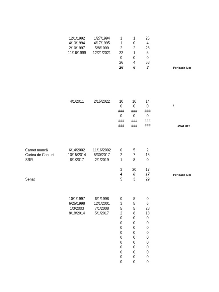 CALCUL vechime | PDF