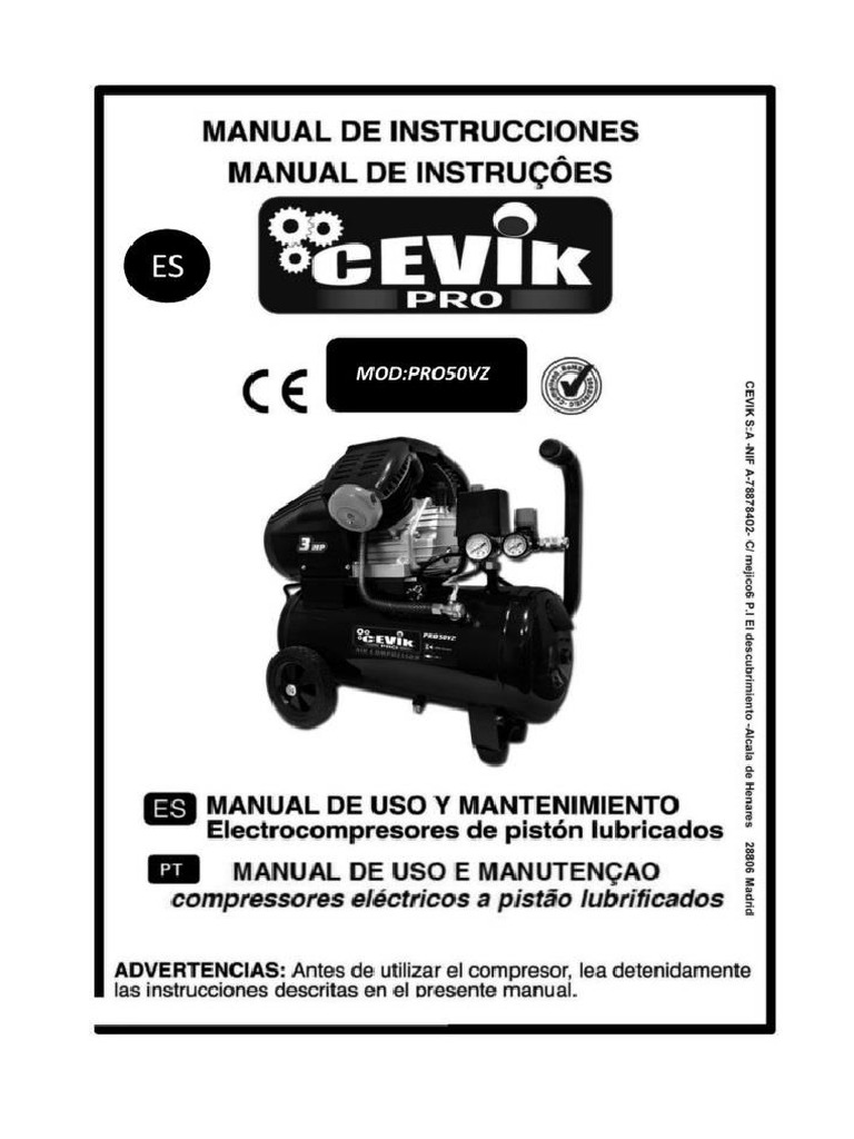 Cevik Pro 50 Vx manual y despiece 2018 | PDF