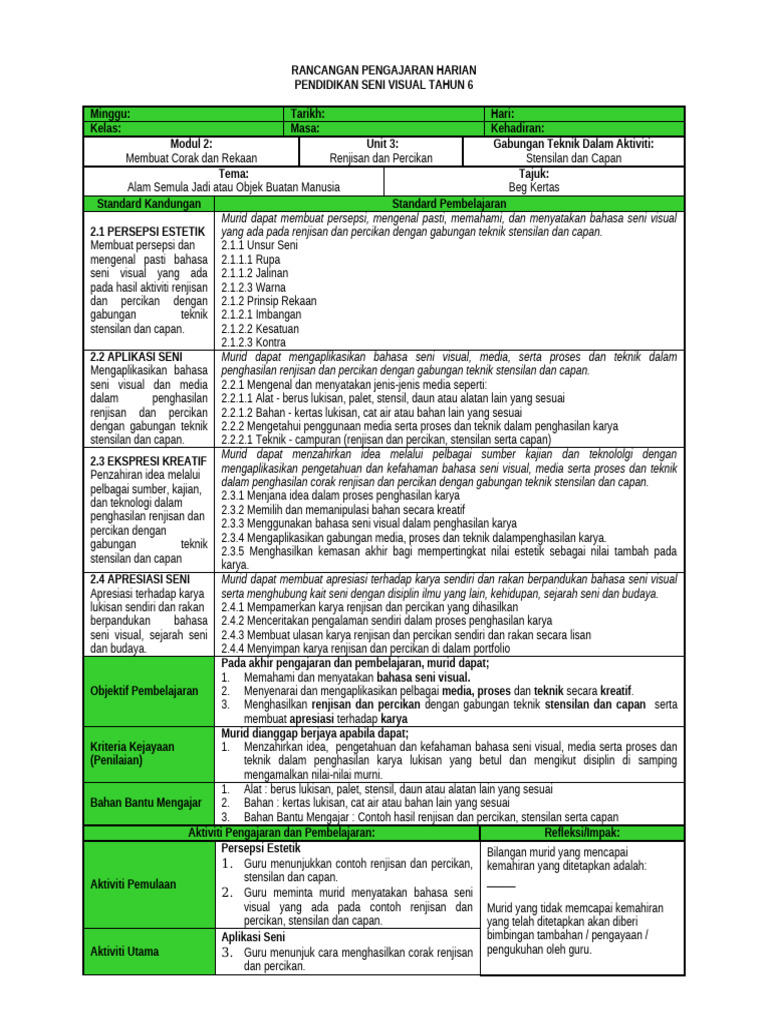 Membuat Corak Dan Rekaan (Renjisan Dan Percikan) | PDF