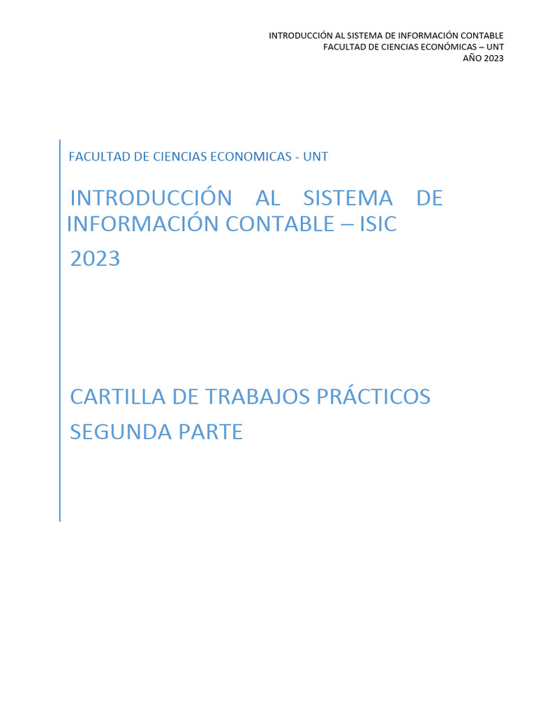 Cartilla Isic 2023 - 2da Parte | PDF