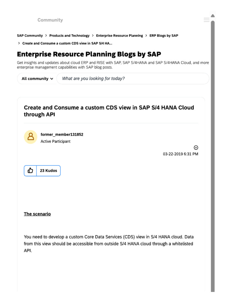 Create CDS view and Consume | PDF