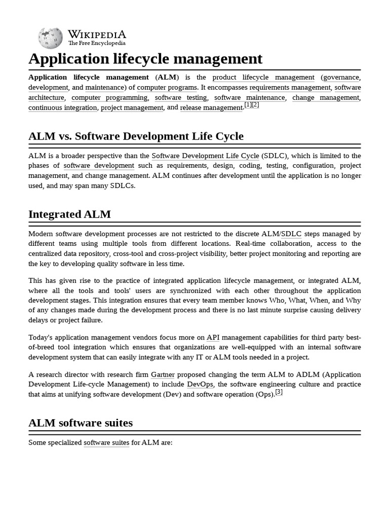 Understanding Application Lifecycle Management | PDF | Software Design ...