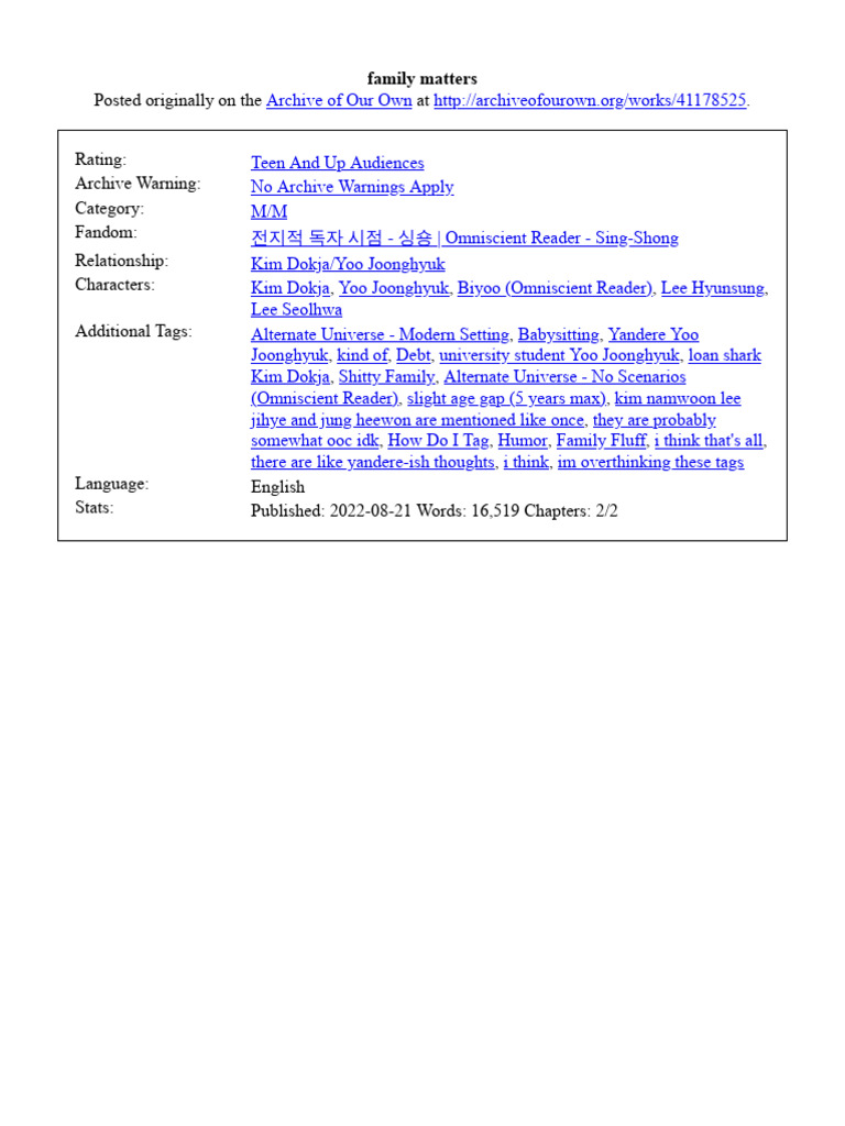 Family Matters | PDF