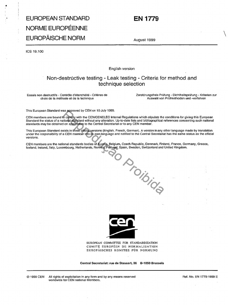 EN 1779 - Criteria For Method Selection | PDF