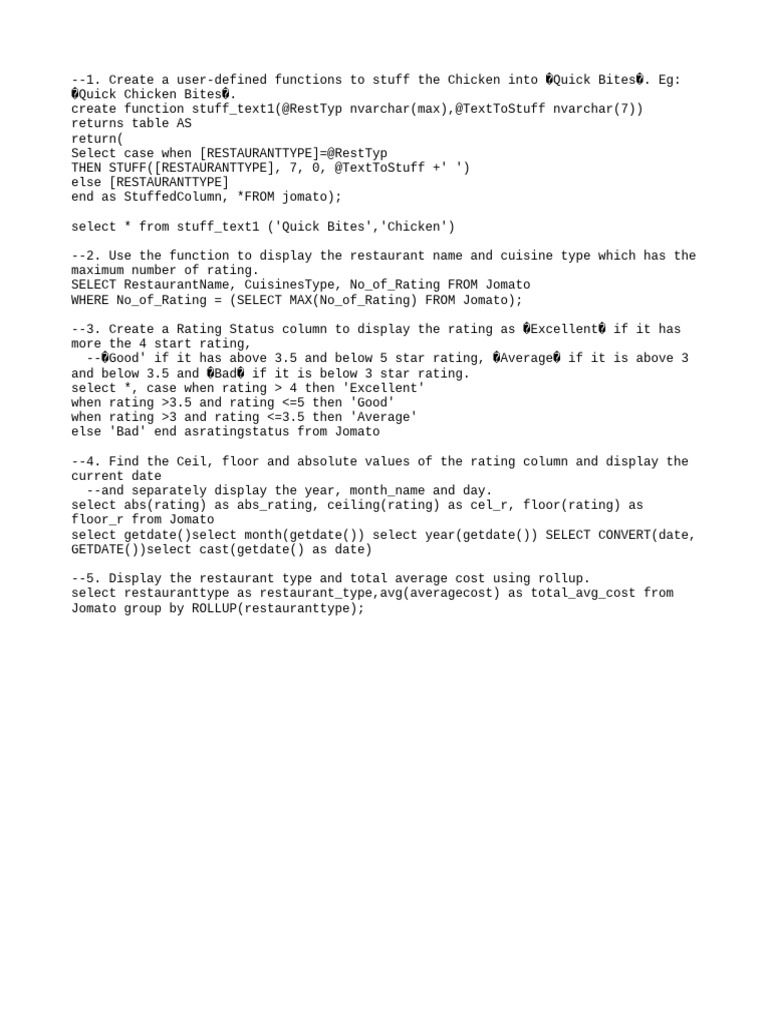 SQL Assignment 2 | PDF