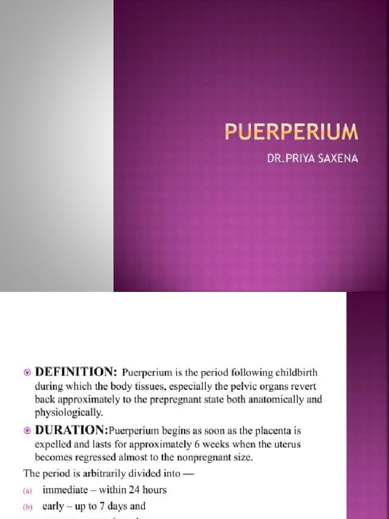 Normal Puerperium | PDF