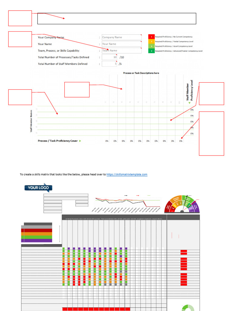 Skills Matrix Template in PDF With Example of Advanced Skills Matrix in ...
