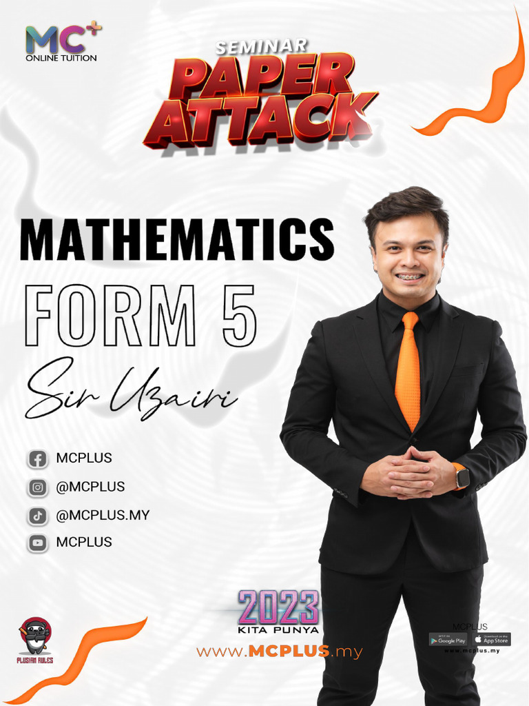 Seminar Paper Attack Form 5 Maths MR Uzairi 24.07.2023 | PDF