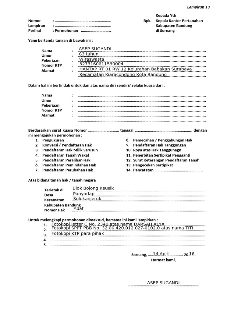 Warkah Asep Sugandi | PDF