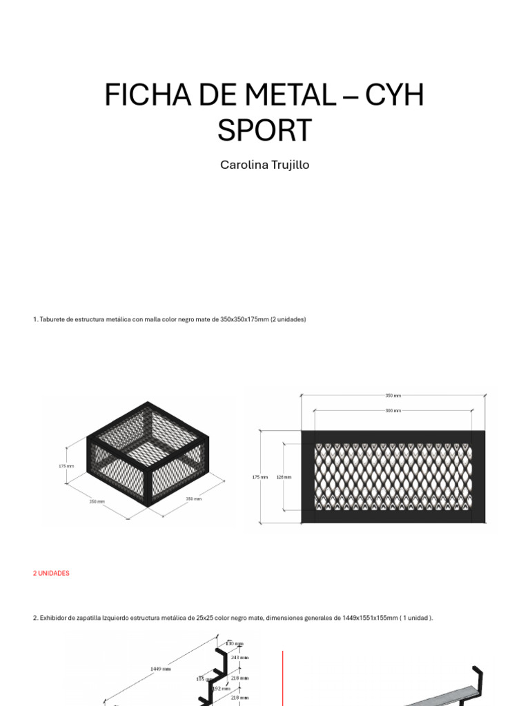 Ficha de Metal - Cyh Sport Actualizado | PDF