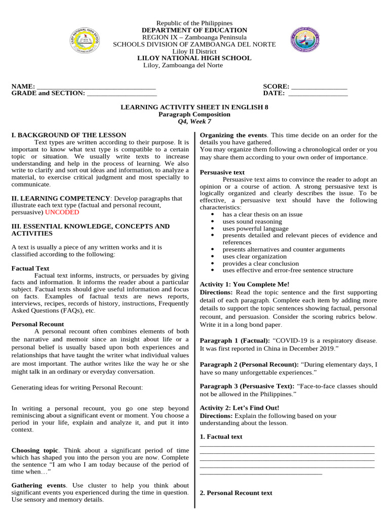 LAS-MODULE-7 ENGLISH | PDF