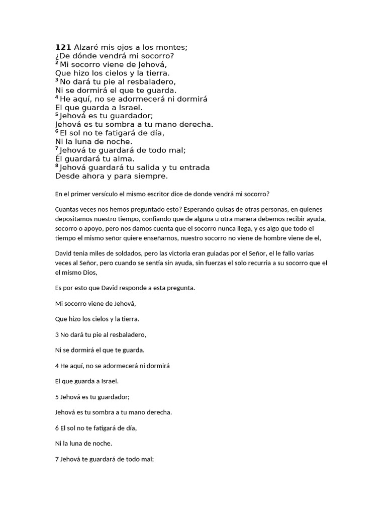 devocional salmo 121 | PDF